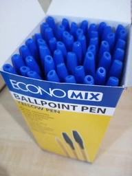 Набір кулькових ручок Economix Yellow Pen 0.5 мм Синій 50 шт. (E10187 ...