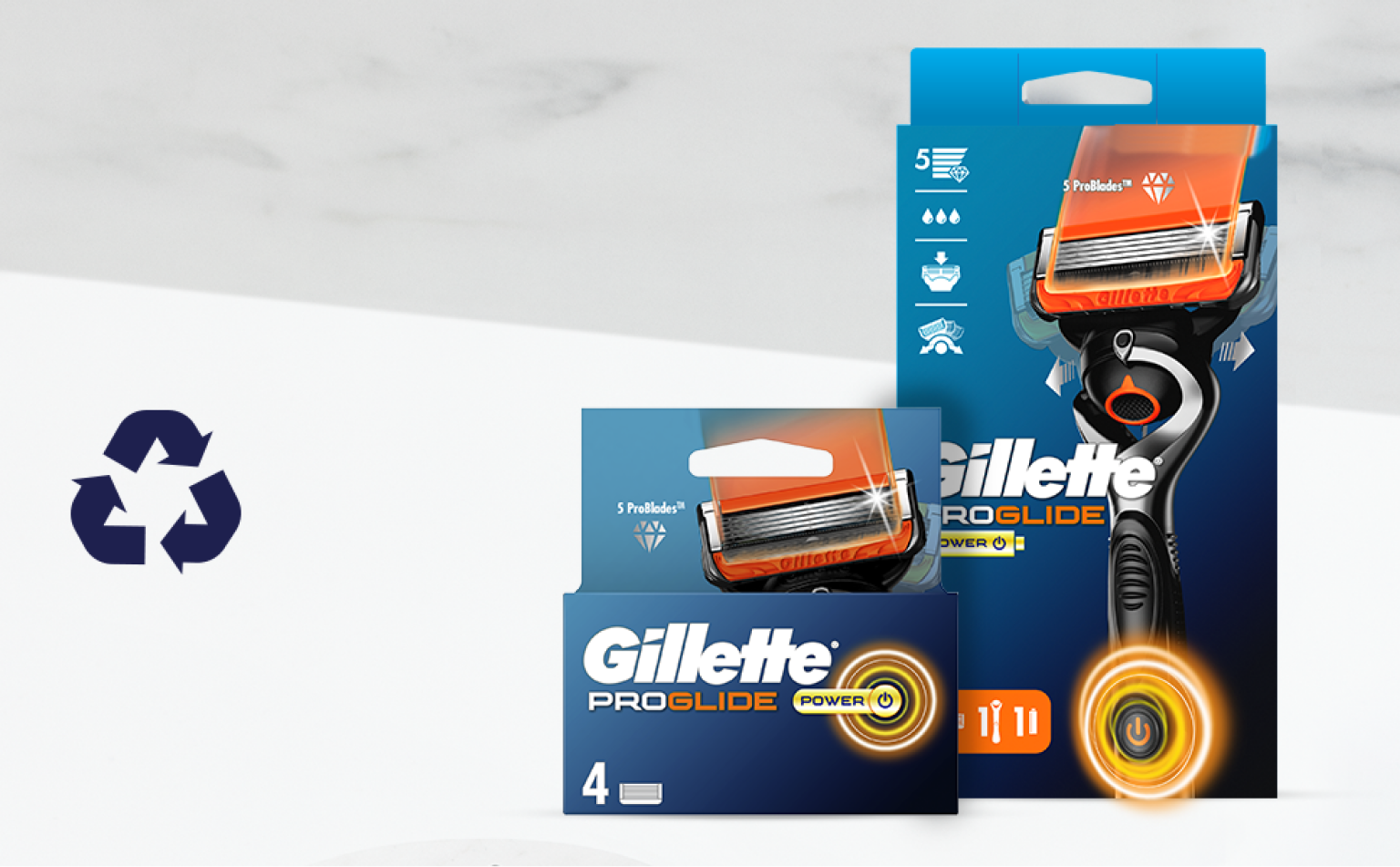 Змінні картриджі для гоління (леза) чоловічі Gillette Fusion5 ProGlide ...