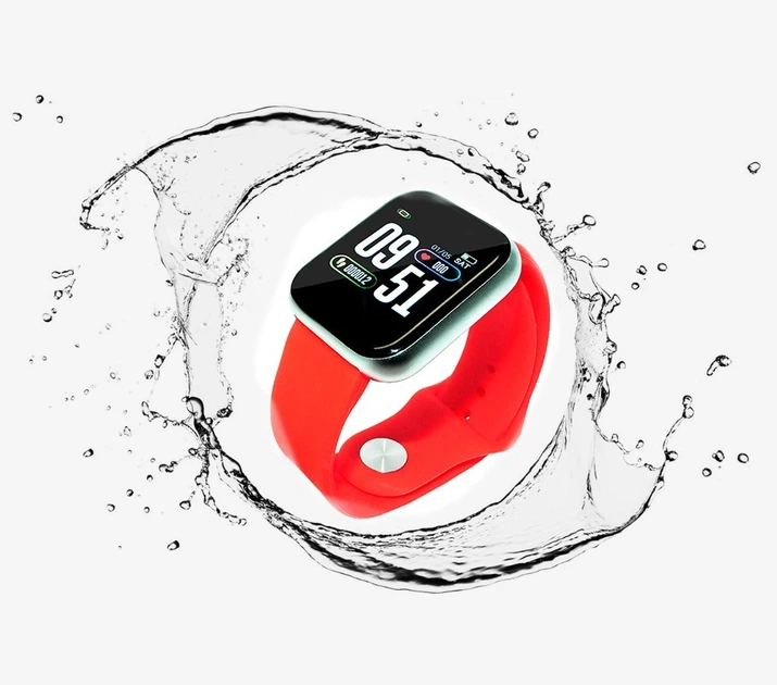 Смарт-часы Smart Bracelet QW21 IP67 с тонометром Красные Red (T027_Red ...
