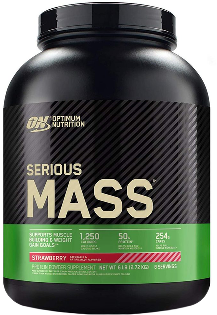 Гейнер Optimum Nutrition Serious Mass 2.72 кг Strawberry (748927023015 ...