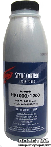 Тонер Static Control Components HP LJ 1200 150 г (HP12-150B) – фото ...