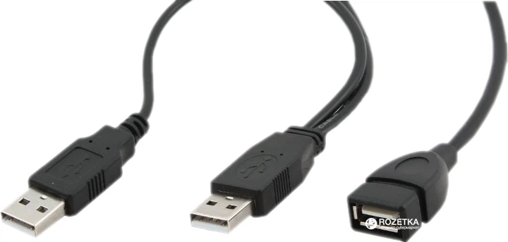 Кабель Cablexpert USB type A - USB type A 0.9 м (CCP-USB22-AMAF-3 ...