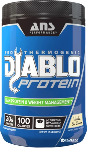 Протеин ANS Performance Diablo Protein Ванильное мороженое 0.68 кг ...