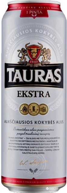 Пиво Tauras Extra світле фільтроване 5.2% 0.568 л (4770477227809 ...