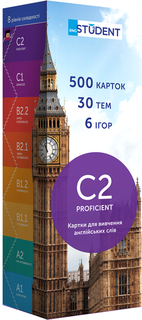 Карточки для изучения английского языка English Student C2 Proficient ...