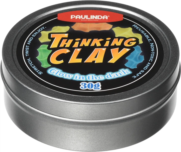 Умный пластилин Paulinda Thinking Clay Светится в темноте Желтый 30 г ...