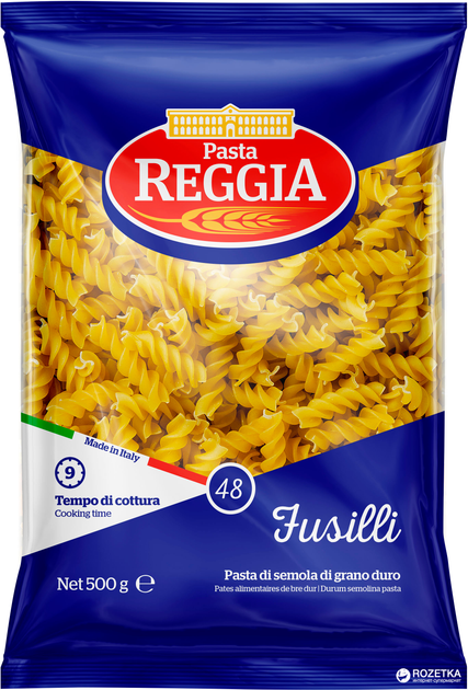 Макароны Pasta Reggia 48 Fusilli Спираль 500 г (8008857300481) – купить ...