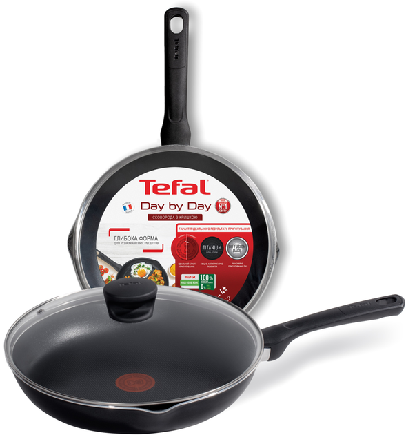 Сковорода Tefal Day by Day 26 см с крышкой (B558SET) – купить онлайн на ...