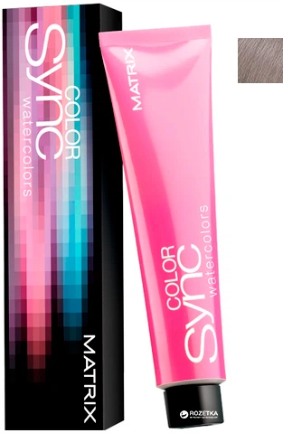 Крем-краска для волос Matrix Color Sync Watercolors Silver Grey 90 мл ...