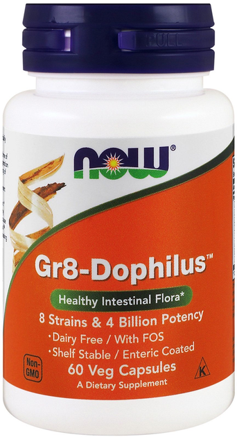 Пробиотики Now Foods Gr8-Dophilus 60 гелевых капсул (733739029126 ...