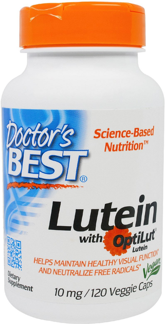 Лютеин 10 мг OptiLut натуральная добавка Doctor's Best 120 гелевых ...