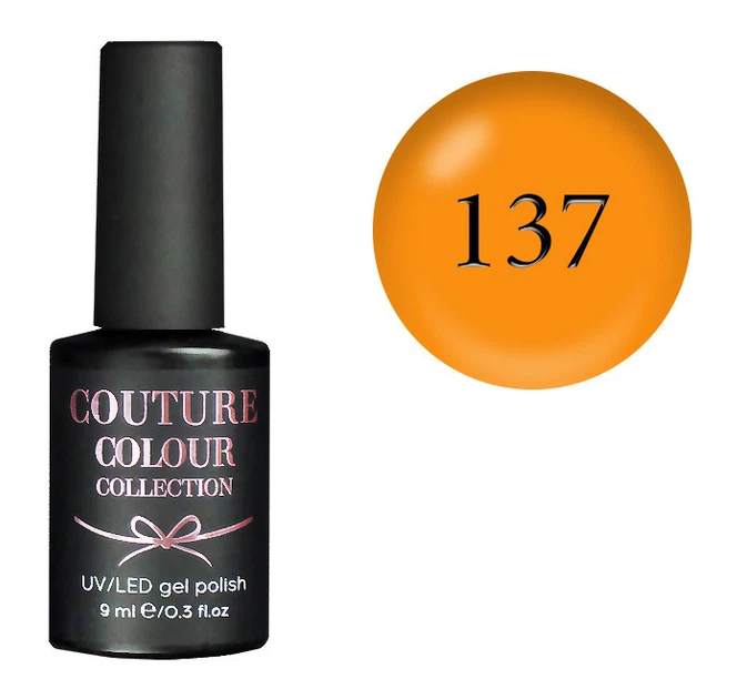 Гель-лак для ногтей Couture Colour №137 Плотный тыквенный (эмаль) 9 мл ...
