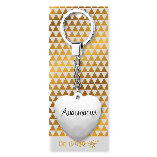 Брелок-сердце BeHappy Анастасия Белый – фото, отзывы, характеристики в ...
