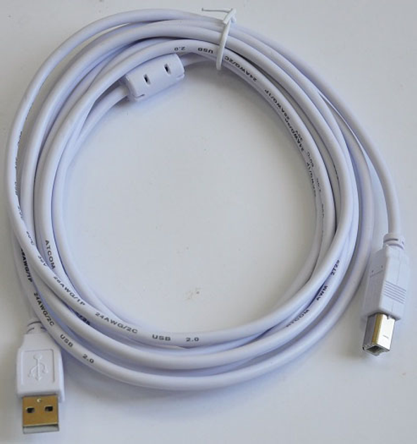 Кабель Atcom Usb 2 0 Am Bm Ferite 3 м White 8099 фото отзывы