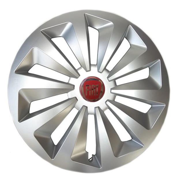 Автомобильные колпаки R16" Fiat красная эмблема, серебро - (Jestic ...