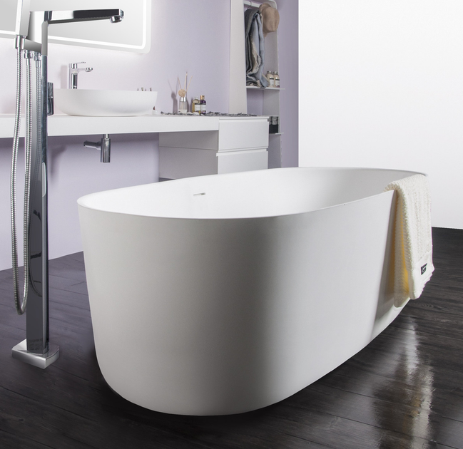 Ванна Volle 168*80*53см отдельностоящая каменная Solid surface 12-40 ...