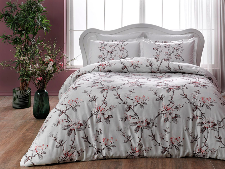 Комплект постельного белья TAC Сатин Lotte V04 pembe 220x240 см ...