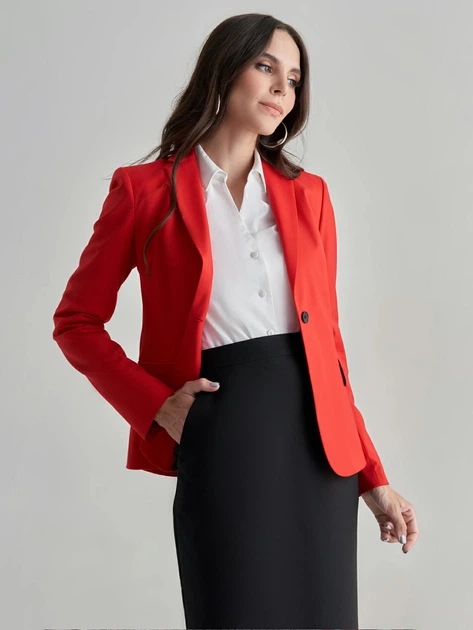 Пиджак шерстяной удлиненный женский Natali Bolgar 20020/MAD-278 46 Красный (2000001125083 ...