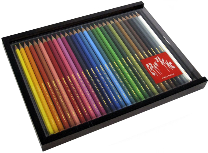 Карандаши цветные акварельные Caran d'Ache Swisscolor деревянный бокс ...
