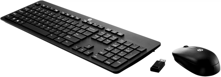 Комплект беспроводной HP Slim Keyboard and Mouse Wireless Black ...