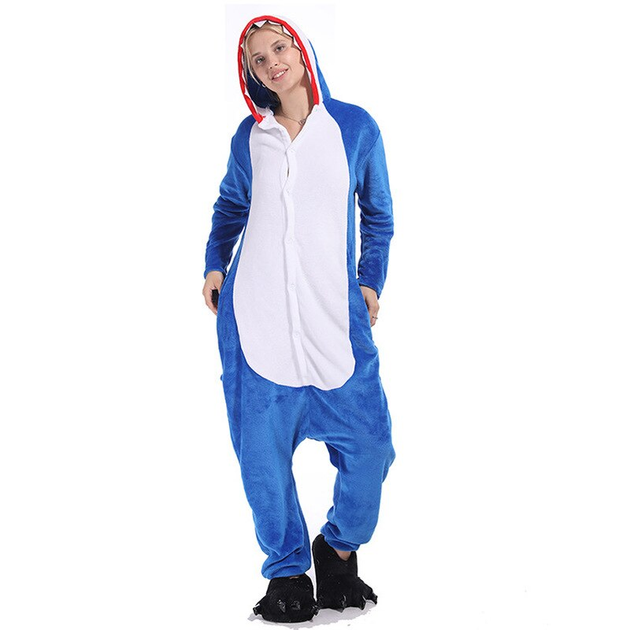 Пижама Кигуруми взрослая BearWear Акула New L 165 - 175 см Синий (K1W1 ...