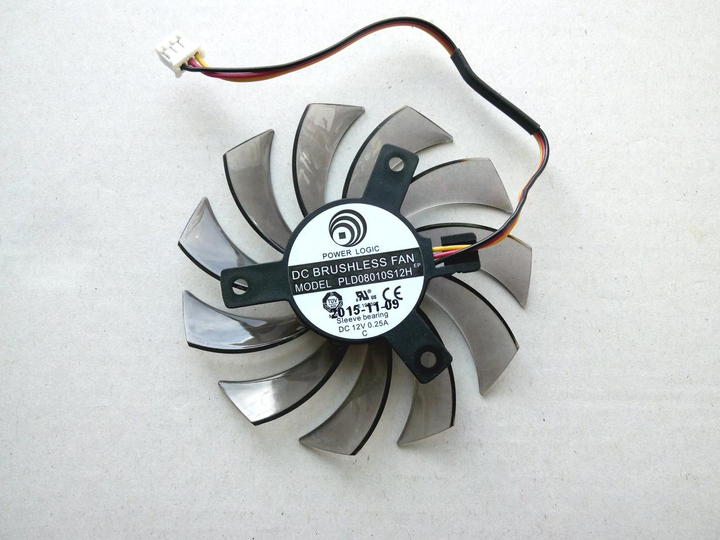 Вентилятор PowerLogic для видеокарты Gigabyte PLD08010S12H (T128010SM ...