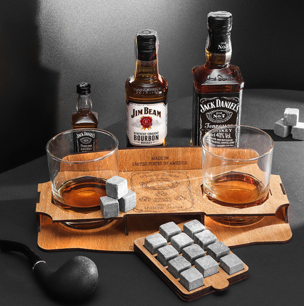 Камни для виски whiskey stones Plus Wood and Glass 12шт из стеатита ...