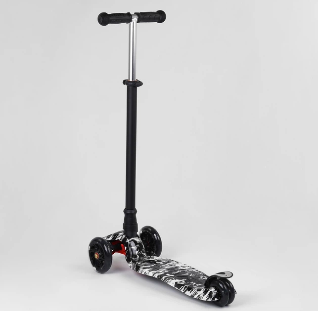Самокат MAXI "Best Scooter" 4 колеса PU, СВЕТ, трубка руля алюминиевая ...