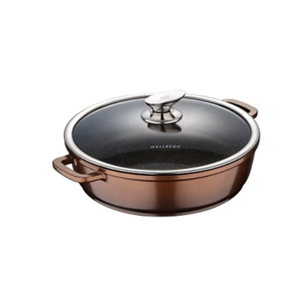 Сотейник со стеклянной крышкой Wellberg WB-3322 4.3 л 28 см – фото ...