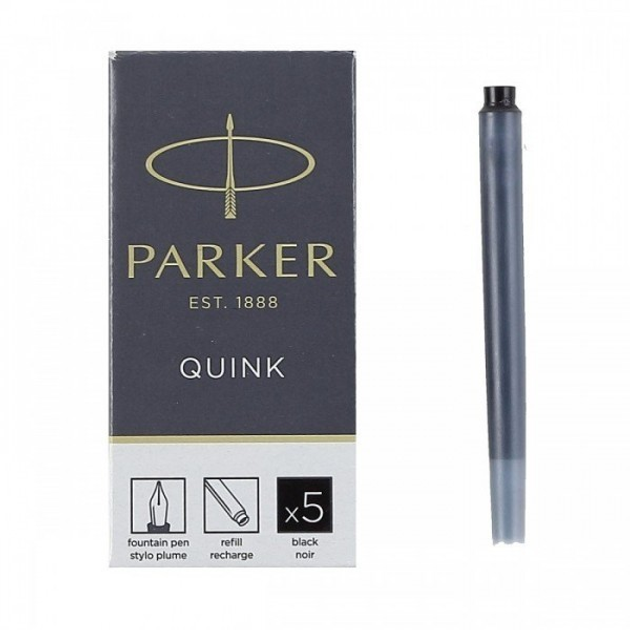 Картриджи Parker Quink /5шт. набор для Паркер Черные (11 410BK) – фото ...