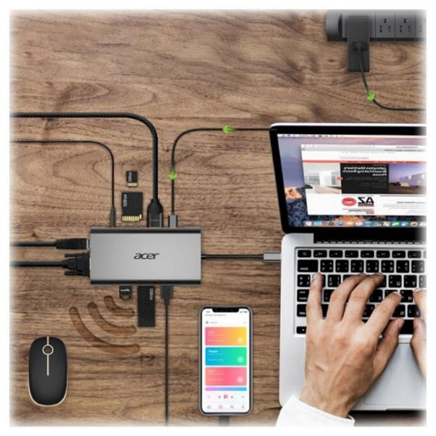 Док-станция Acer 7in1 Type C dongle: 1 x HDMI, 3 x USB3.2, 1 x SD/TF, 1 ...