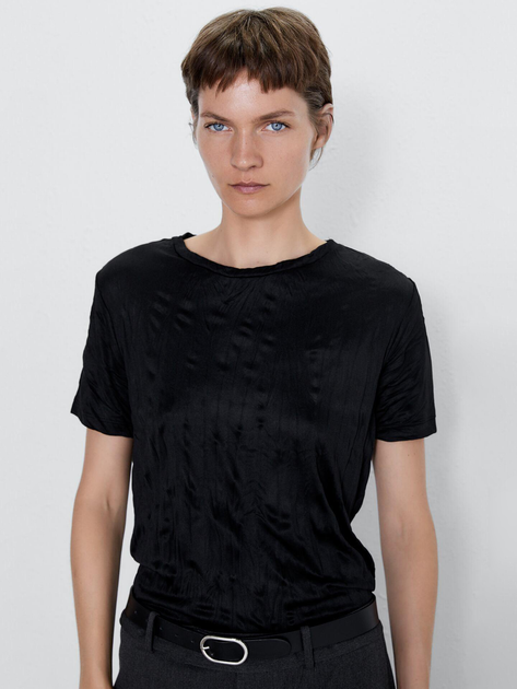 Футболка Zara 1198630800-AAAD S Черная (3000003399986) – низкие цены ...