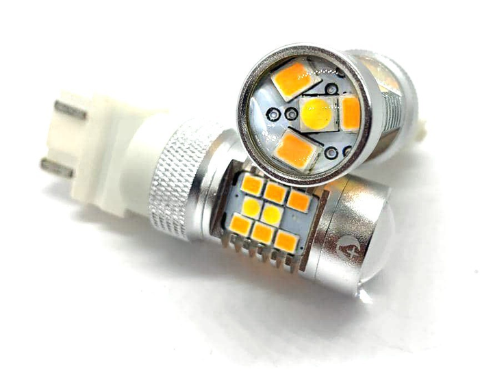 LED автолампа 4G28 STELLAR P27/7W/3157 (двухцветная) светодиодная, в ...