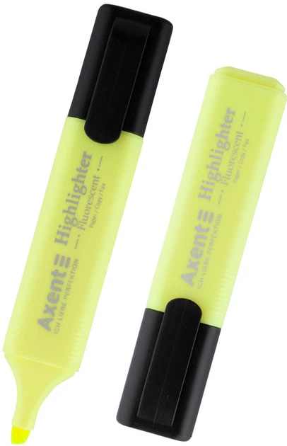 Набор текстовых маркеров Delta by Axent Highlighter 1-5 мм Желтый 12 шт. (2531-08-A) – фото ...