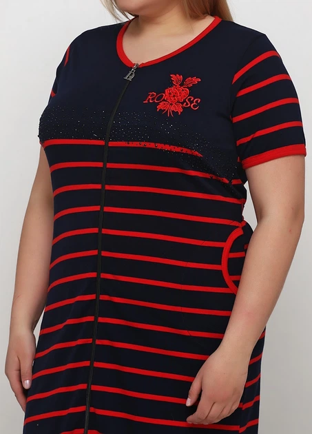 Халат Dinar Rose 5XL Темно-синий с красным (D112) – Брендовая одежда | ROZETKA