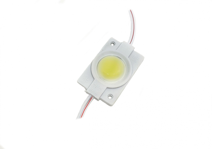 Светодиодный модуль COB белый с линзой с рассеивателем 12-24V ...