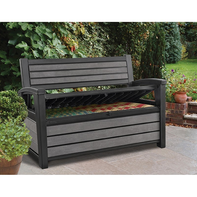 Скамейка-сундук Keter Hudson Bench 227 л антрацит – фото, отзывы ...