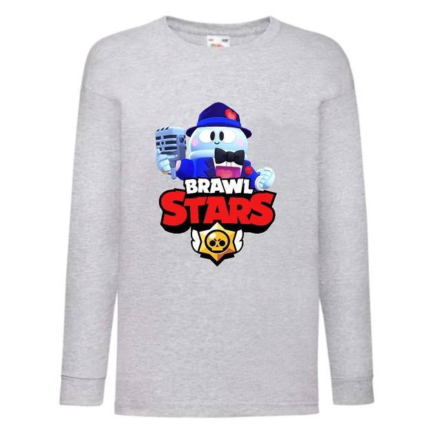 Лонгслів реглан Brawl Stars Lou Singer (Бравл Старс Лу Співак) сіра ...
