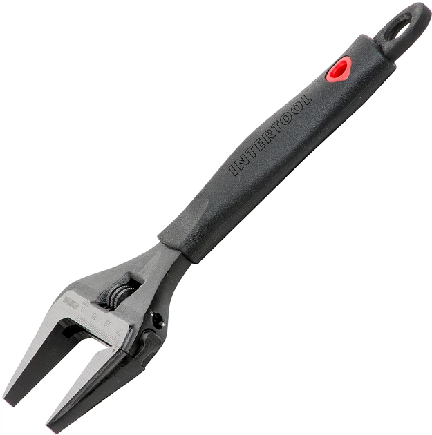 Ключ розвідний Intertool з обгумованою ручкою 150 мм і розведенням губок 34 мм Cr V Xt 0040