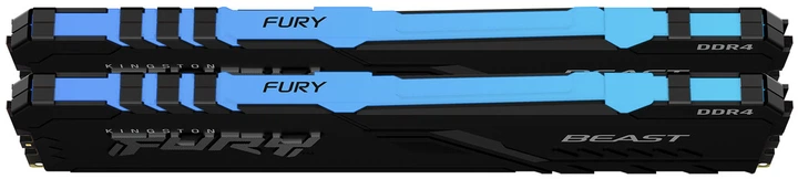 Оперативна пам'ять Kingston Fury DDR4-3200 16384 MB PC4-25600 (Kit of 2x8192) Beast RGB Black ...
