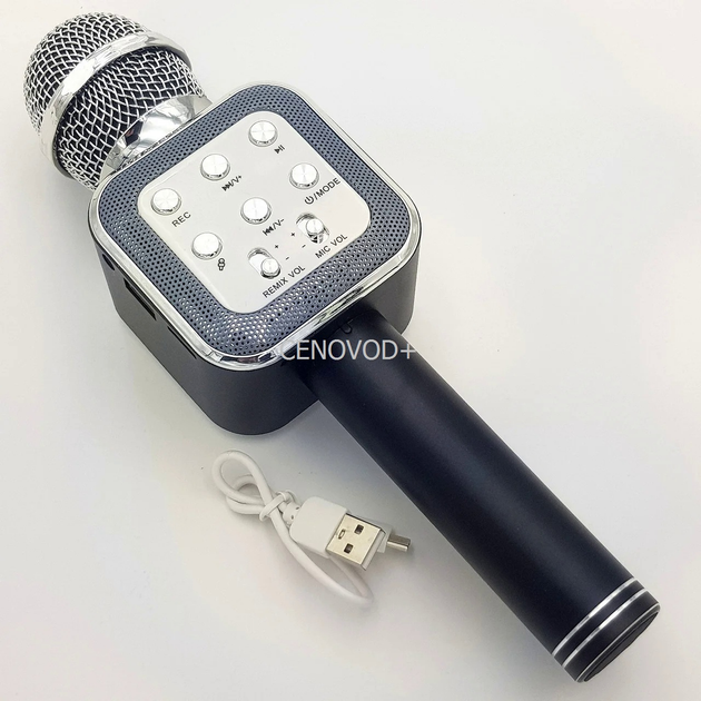 Беспроводной микрофон караоке колонка блютуз Bluetooth динамик USB с ...