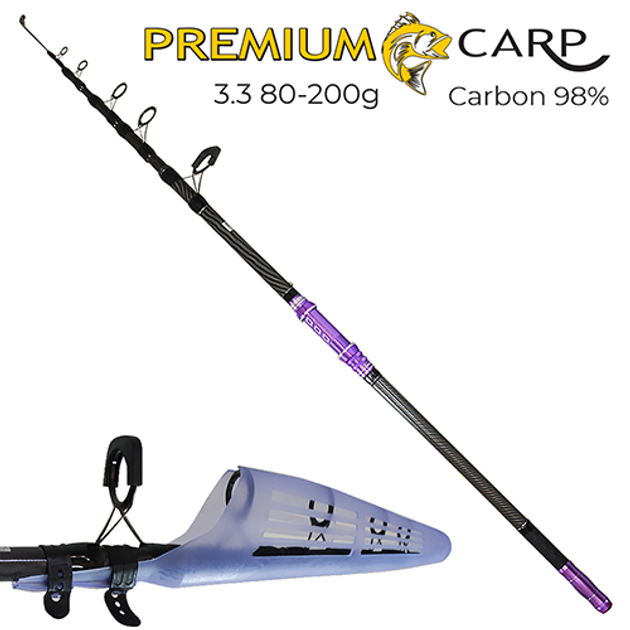 Спиннинг карповый телекарп Sams Fish Premium Carp SF24124 80-200г 3.3 м ...