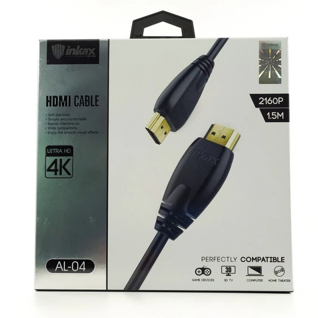 Силиконовый 1,5м HDMI кабель с поддержкой 4К Inkax AL-04 – фото, отзывы ...