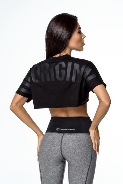 Футболка Designed for Fitness OVERSIZE CROP XS/S черная от продавца ...