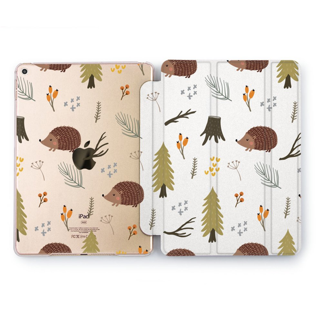 Чехол книжка, обложка для Apple iPad (Симпатичный ежик) модели Air 9.7 ...