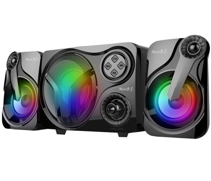 Колонки для ПК Music D.J. SP-60 с LED подсветкой 7 цветов ...