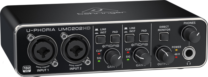 Аудиоинтерфейс Behringer UMC202HD (BE-0794) – фото, отзывы ...