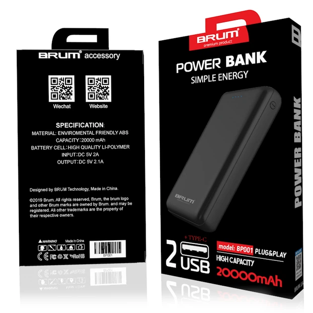 Power Bank BRUM BP001 20000 mAh – фото, відгуки, характеристики в ...
