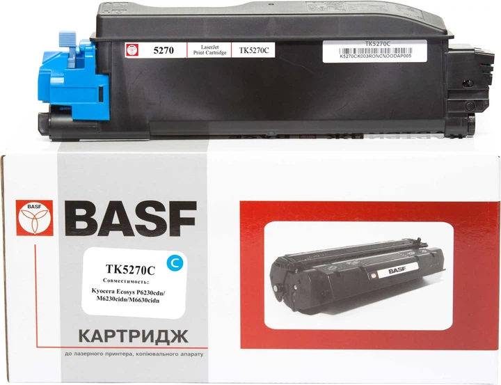 Картридж для Kyocera Ecosys M6230 BASF TK-5270 Cyan BASF-KT-1T02TVCNL0 ...