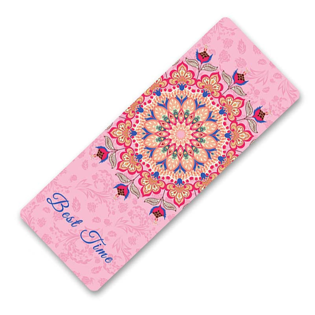 Килимок для фітнесу та йоги Dingming YZS-16 1830*660*6mm Найкращий час Pink (K/OPT2-4825-15340 ...